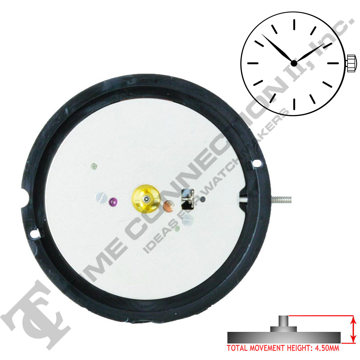 Harley Ronda 513 3 Hands Quartz Movement Ht. 4.50MM – Time Connection II, Inc