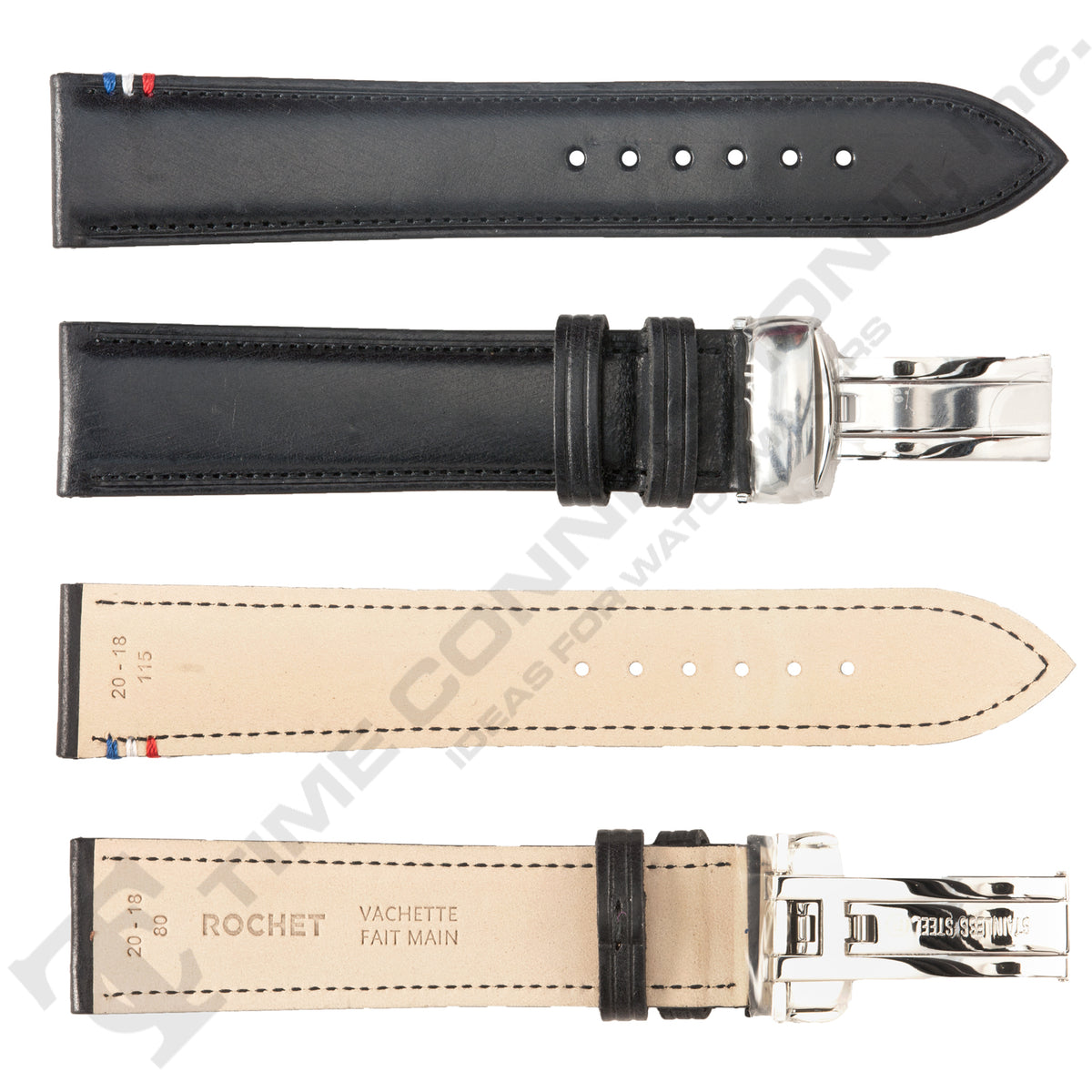 ROCHET ZRC No. 790 Cowhide Grain Butterfly Deployment Buckle Leather S – Time Connection II, Inc