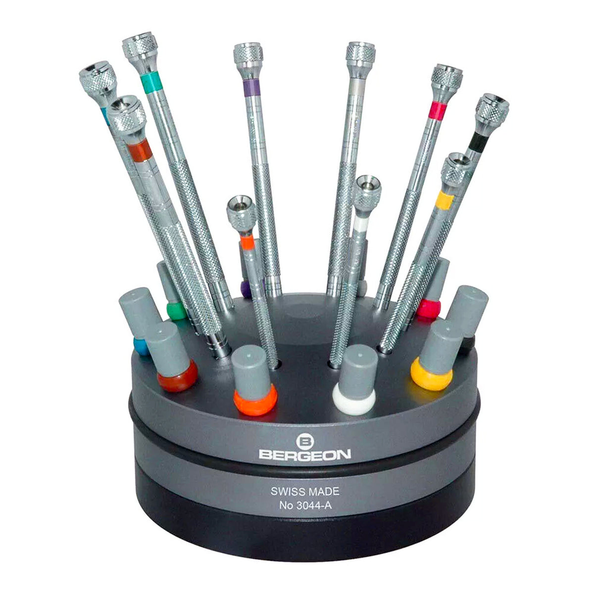 Bergeon 3044A Set of 10 Stainless Steel Screwdrivers in Rotating Stand ...