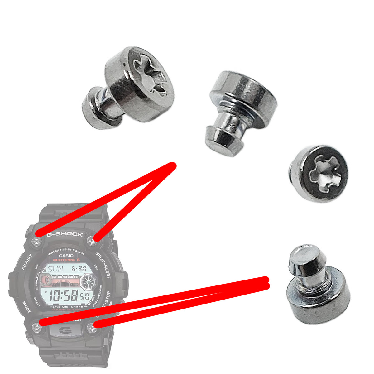 Genuine Casio Replacement Decorative Bezel Screw No. 10396607 – Time ...