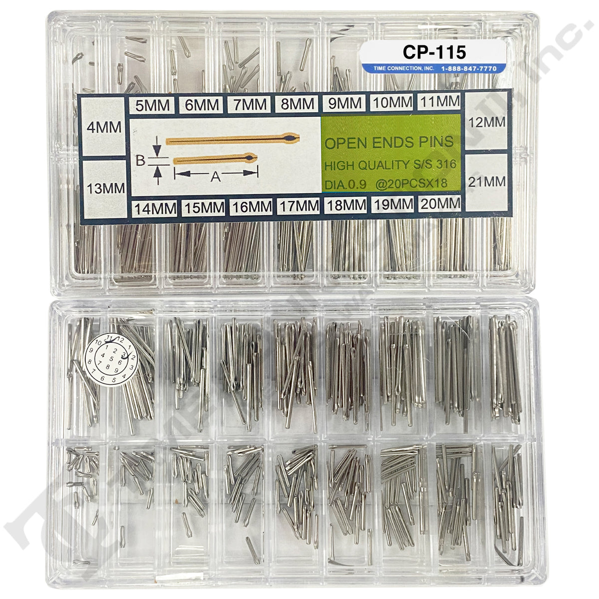 Cotter Pins Assortment 360 Pieces Thickness 0.8mm (4~21mm) – Time ...