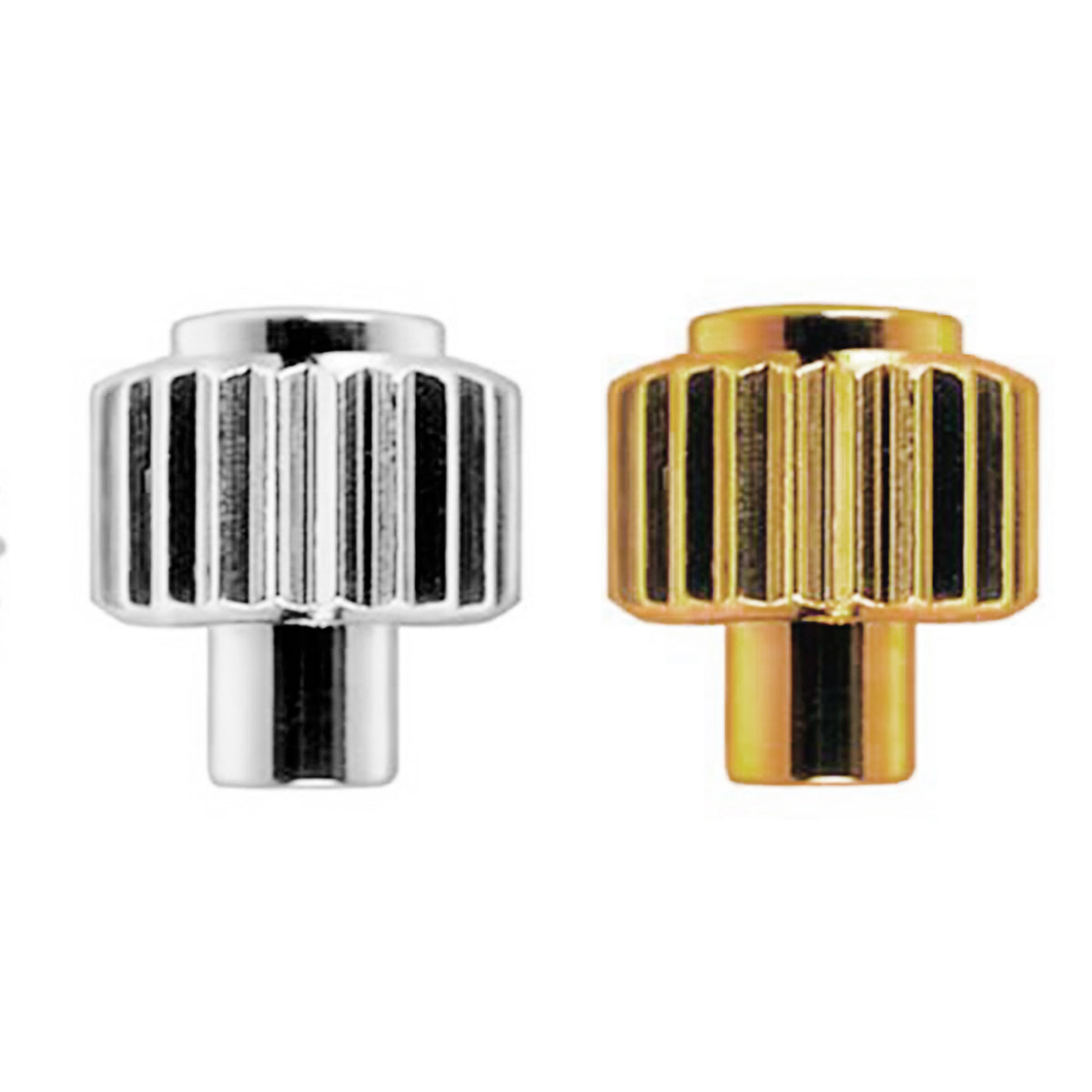 Flat Top Pocket Watch Pusher Crowns in Stainless Steel & Yellow (4.0mm ...