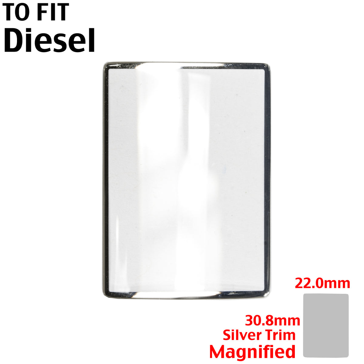 Generic Crystal Made To Fit Diesel Brand Watch Crystals (44.50 x 2.50mm ...