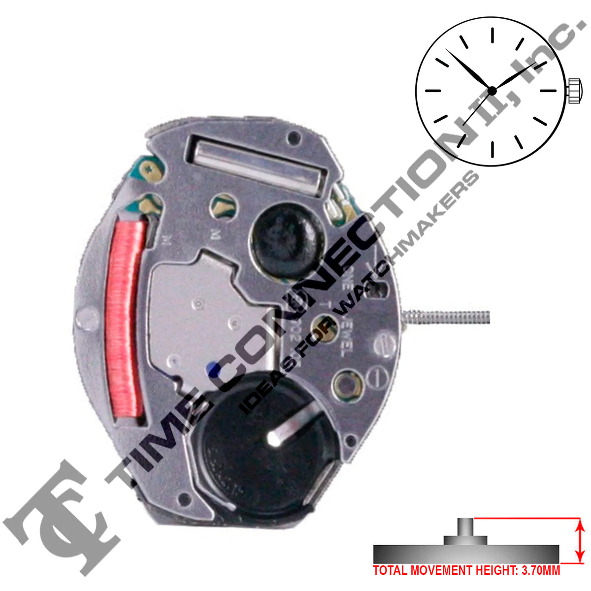 ETA 902.105 3 Hands Swiss Parts Quartz Movement Ht. 3.70MM – Time ...