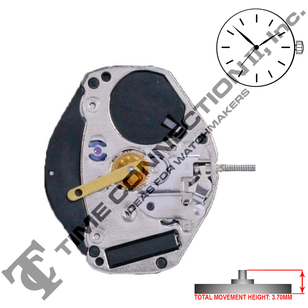 ETA 902.105 3 Hands Swiss Parts Quartz Movement Ht. 3.70MM – Time ...