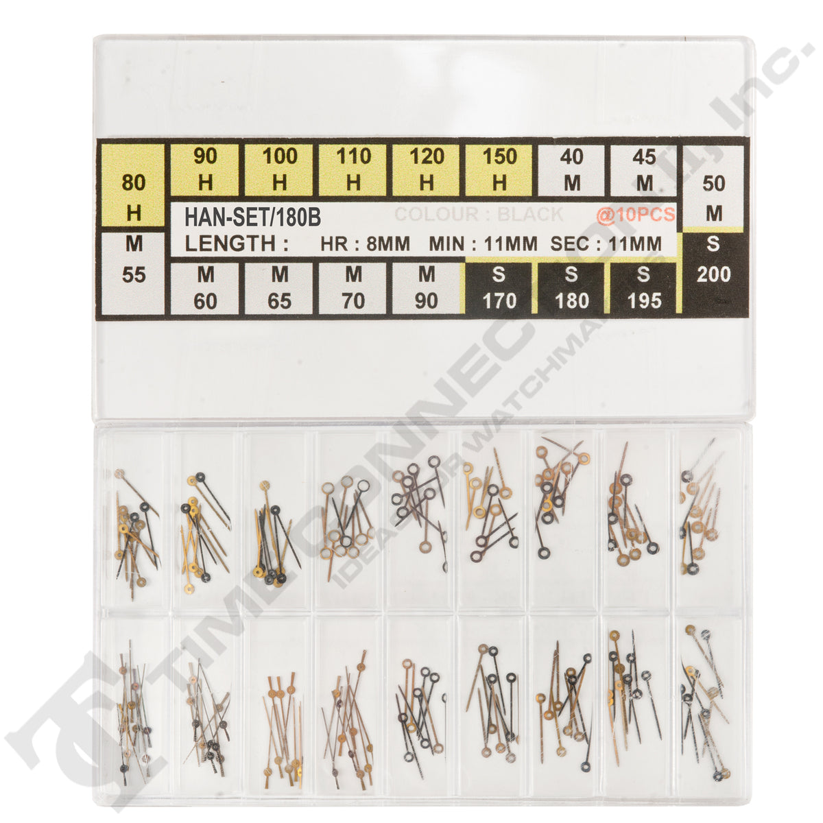 Black Colored Stick Watch Hands Assortment (180 Pieces) – Time ...