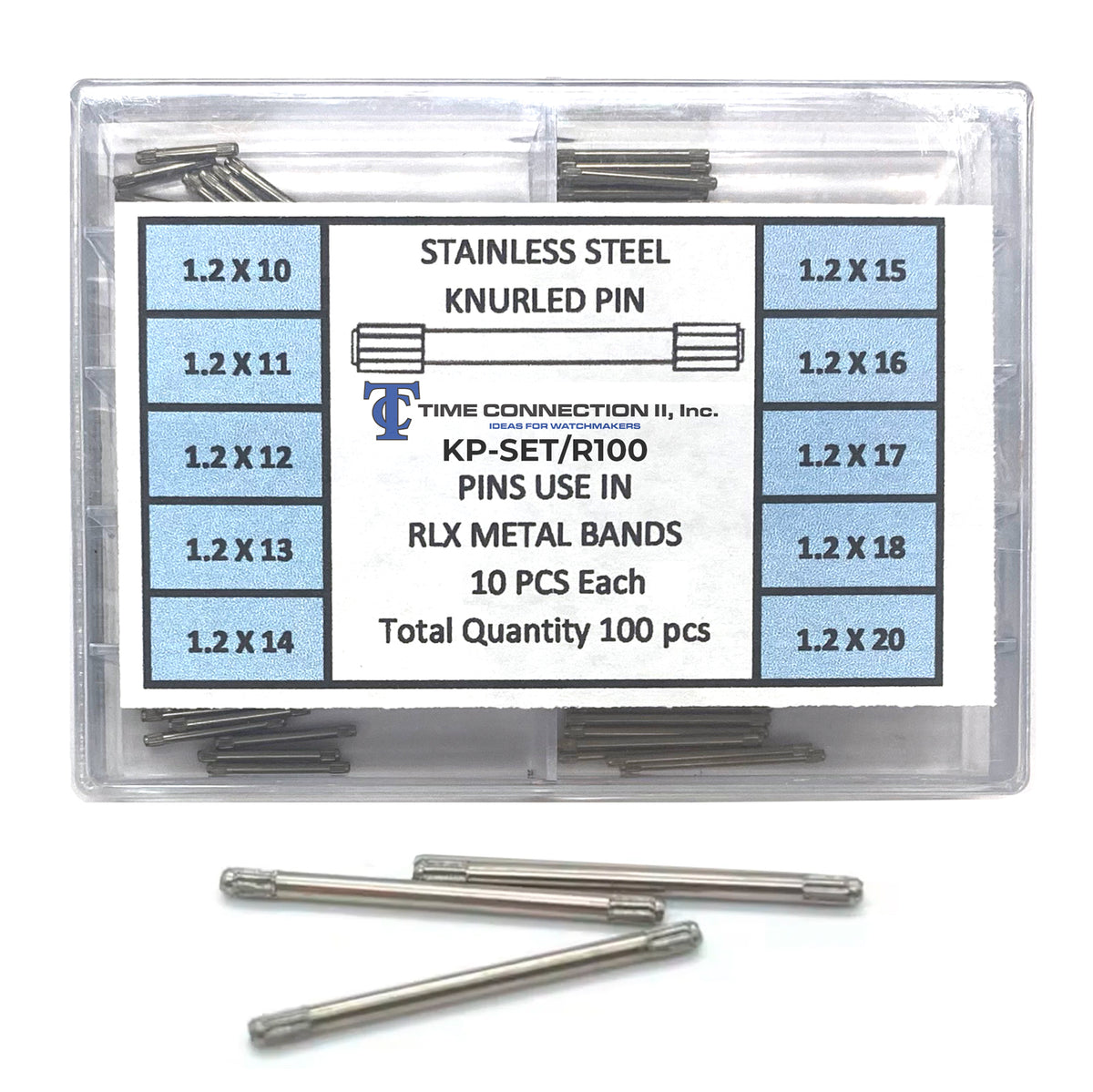 Assortment Stainless Steel Knurled Pins for Rolex Metal Band (100 Piec ...