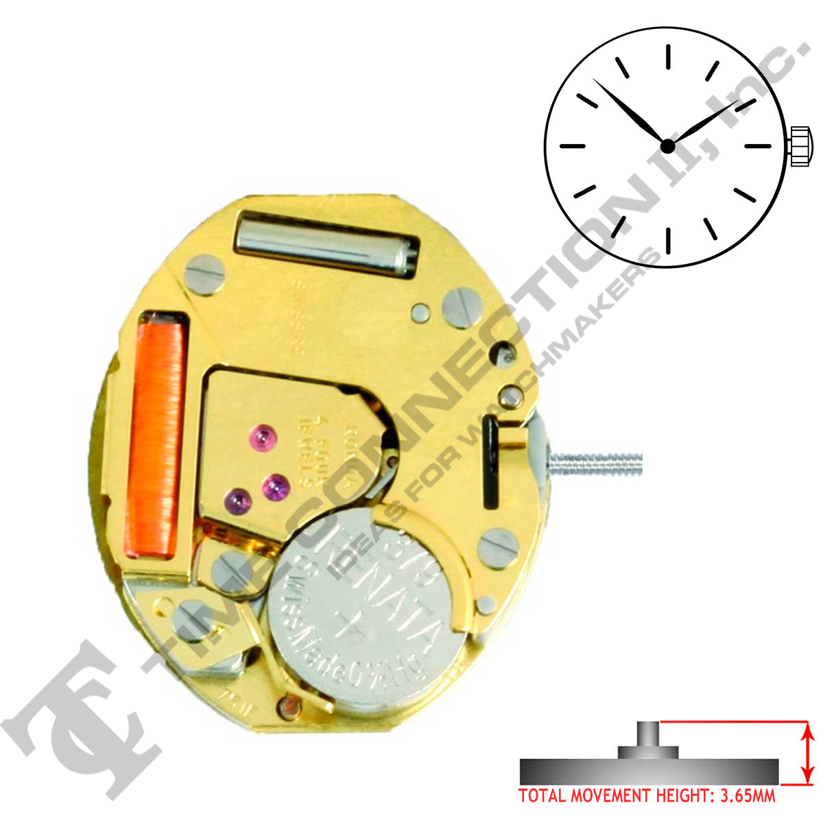 Harley Ronda 751 2 Hands Swiss Made Quartz Movement Ht. 3.65MM – Time ...