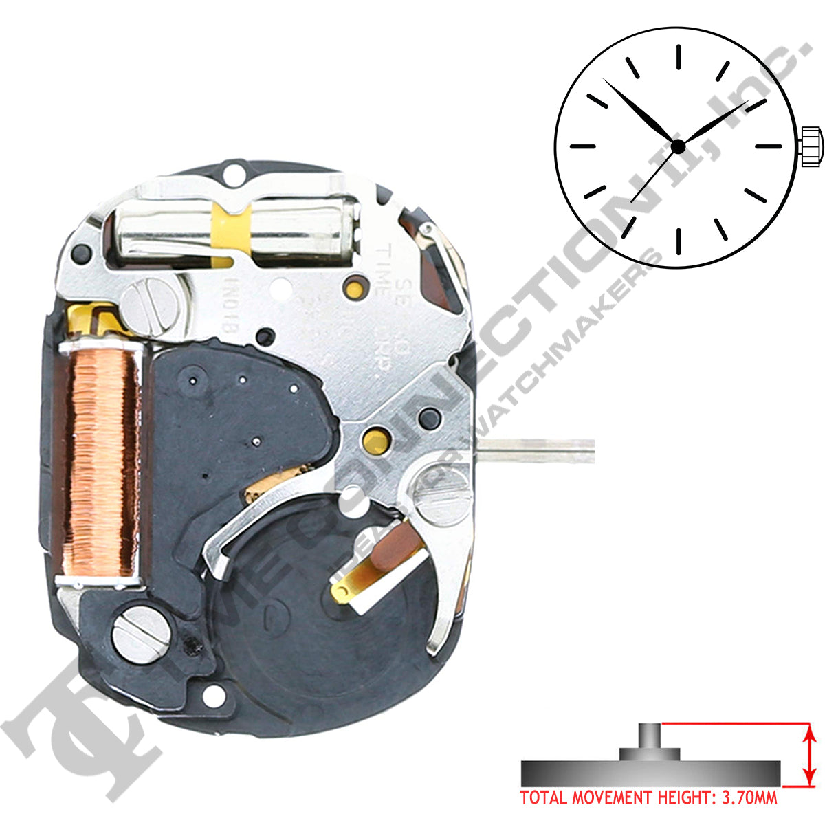 Genuine Seiko 1N01 3 Hands Quartz Movement Ht. 3.70MM – Time Connection ...