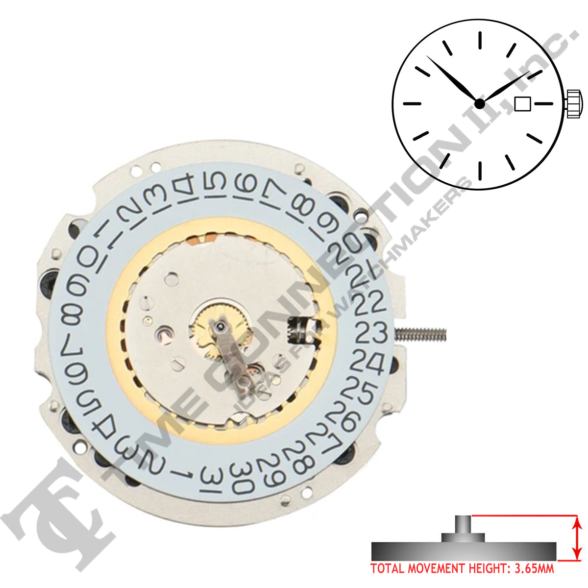 Harley Ronda 705 2 Hands Quartz Movement Ht. 3.65MM – Time Connection ...
