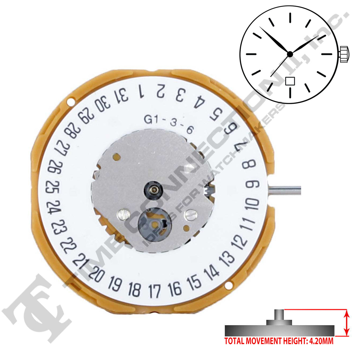 Miyota/Citizen LTD GM10-D6 Japan Quartz Movement Ht. – Time Connection ...