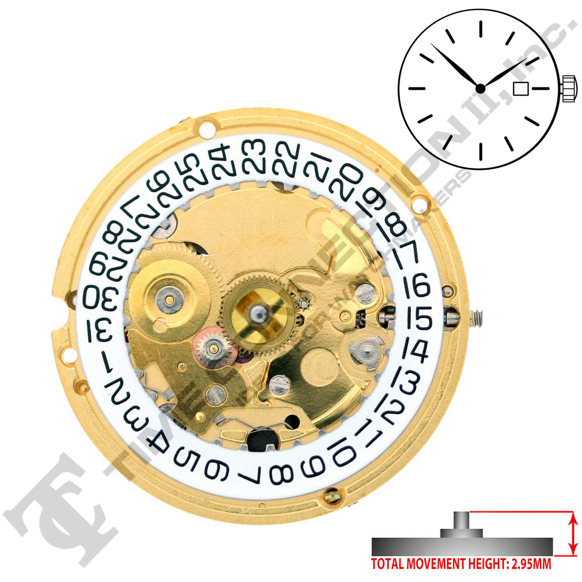ETA 256.041 2 Hands Swiss Made Quartz Movement Ht. 2.95MM – Time ...