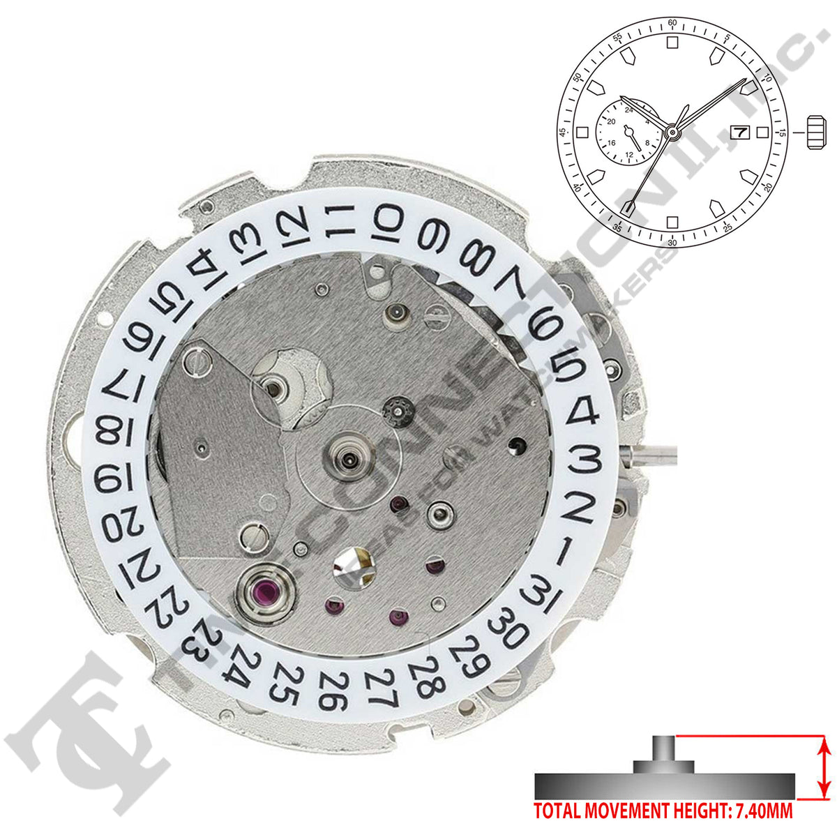 Miyota/Citizen LTD 8217 Japan Automatic Movement Ht. – Time Connection ...