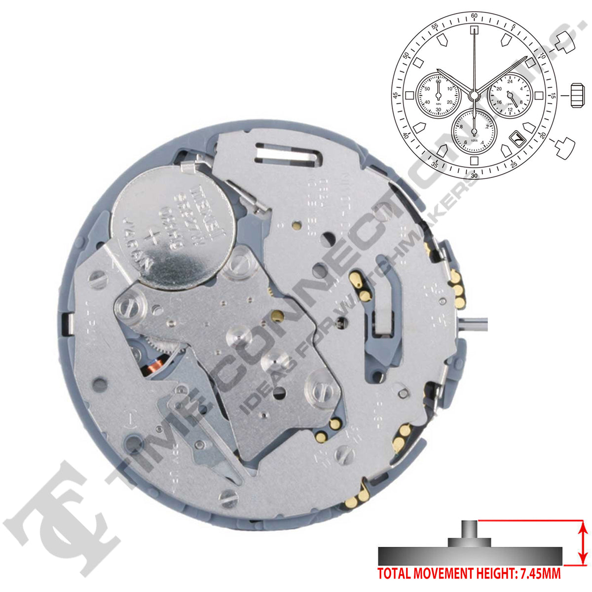 Miyota/Citizen LTD 0S2A 3 Hands Japan Quartz Movement Ht. 7.45MM – Time ...