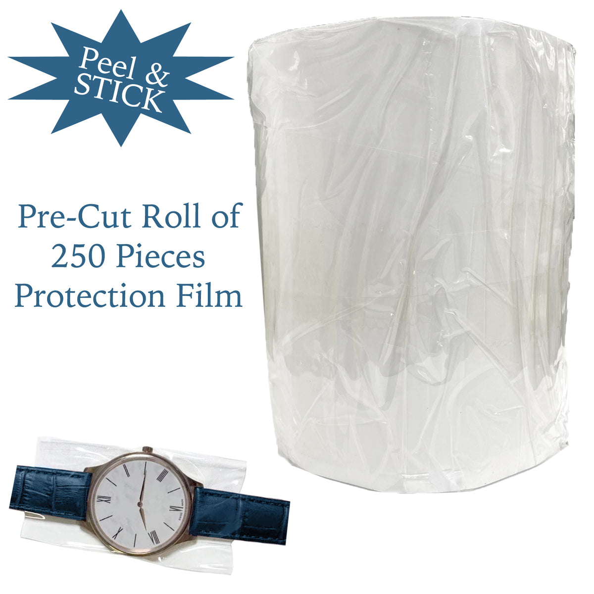 Pre-Cut 2" x 5" Clear Protection Masking Tape Roll (250 Pieces) – Time ...