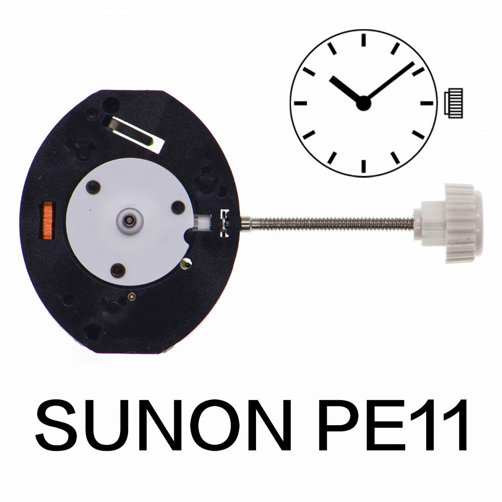 SUNON PE11 2 Hands Chinese Quartz Watch Movement Ht. 4.40mm – Time ...