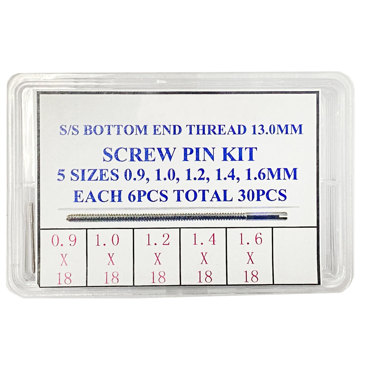 Stainless Steel Screw Pins Assortment (Total 30 Pieces) – Time ...