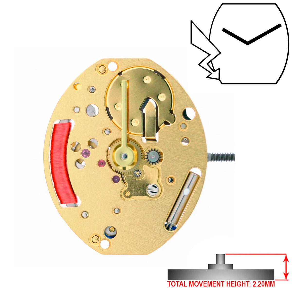 ETA E03.001 2 Hands Swiss Made Quartz Movement Ht. 2.20MM – Time ...