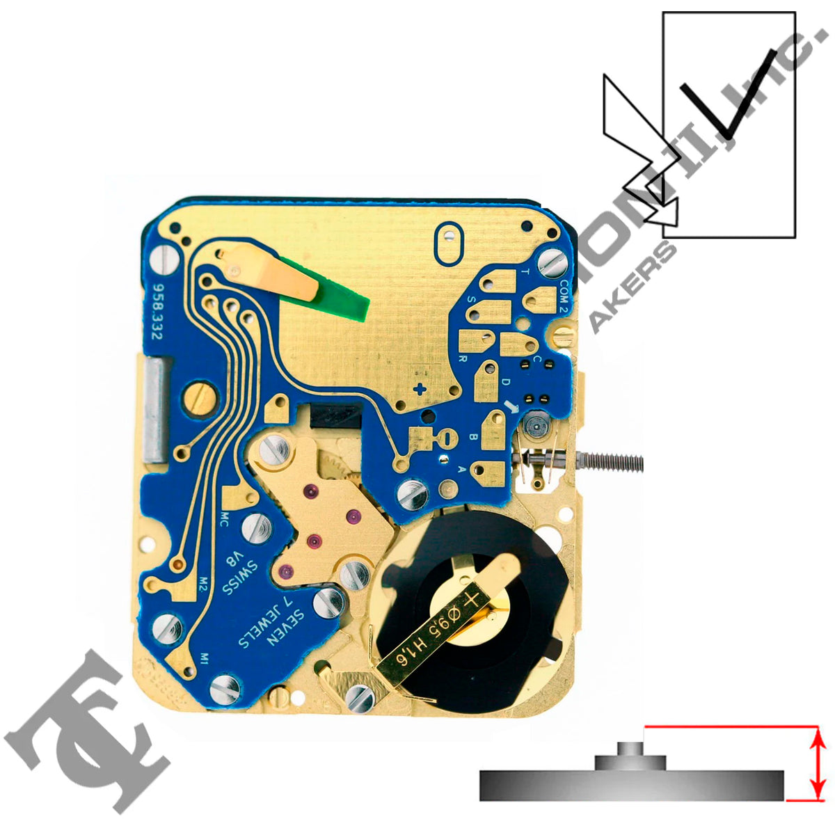 ETA 958.332 2 Hands Swiss Made Movement – Time Connection II, Inc