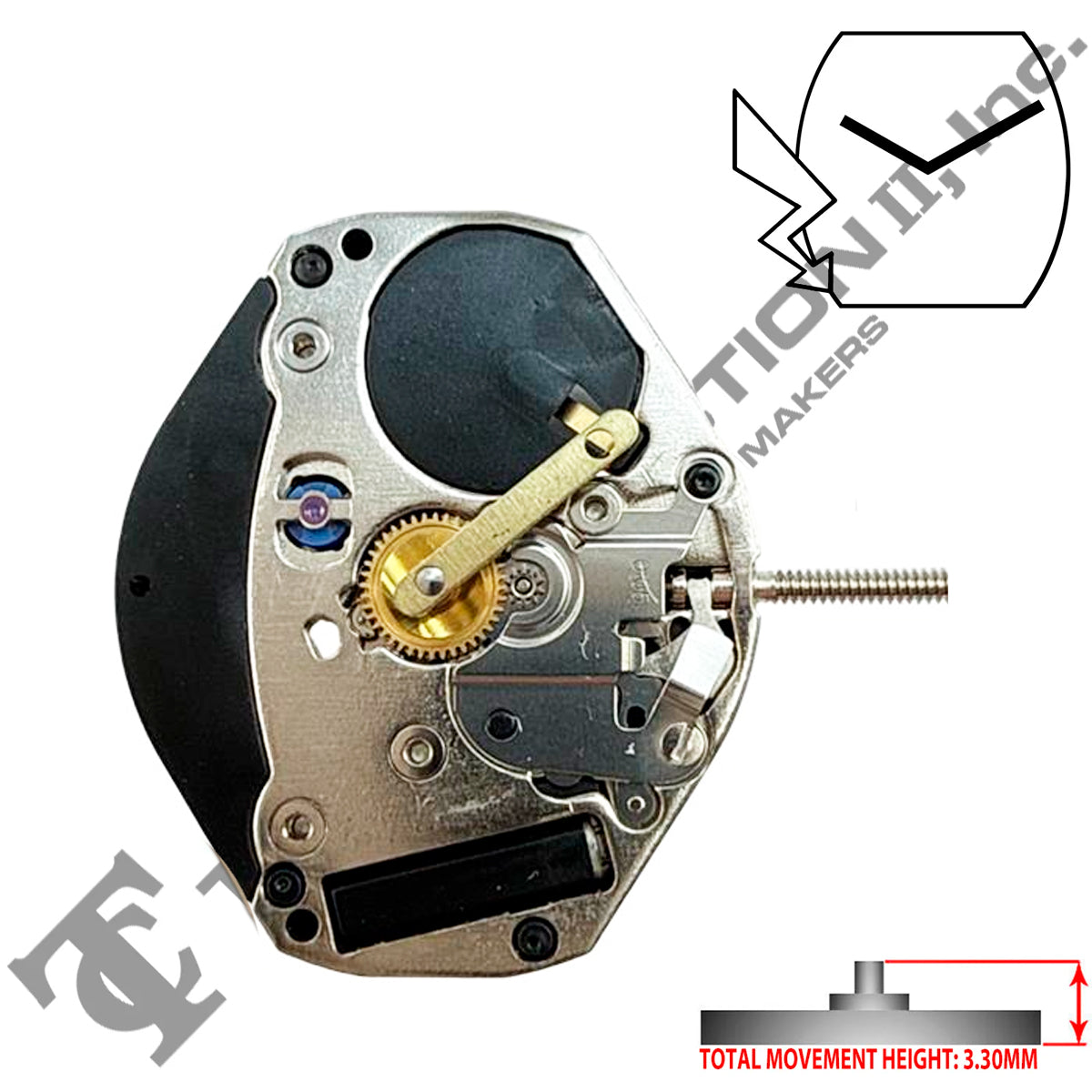 ETA 902.006 2 Hands Swiss Made Quartz Movement Ht. 3.30MM – Time ...