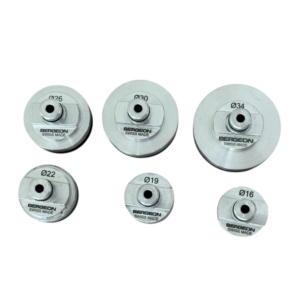 Bergeon 5700-52-6 Die Set Of 6 Suction Upper Dies Round Heads (Soft Ad ...