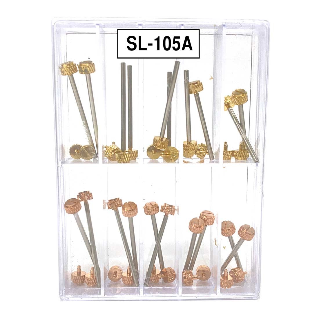 1.5mm Stainless Steel Pressure Lug Assortment 20 Pieces Rose/Yellow To ...