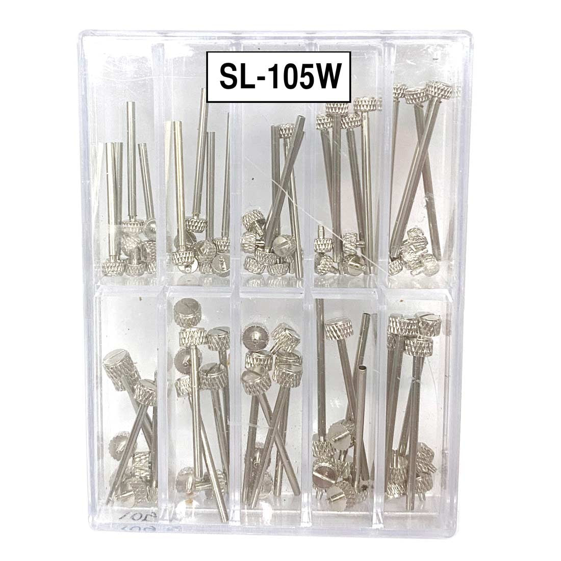 1.5mm Stainless Steel Pressure Lug Assortment 40 Pieces - Silver Tone ...
