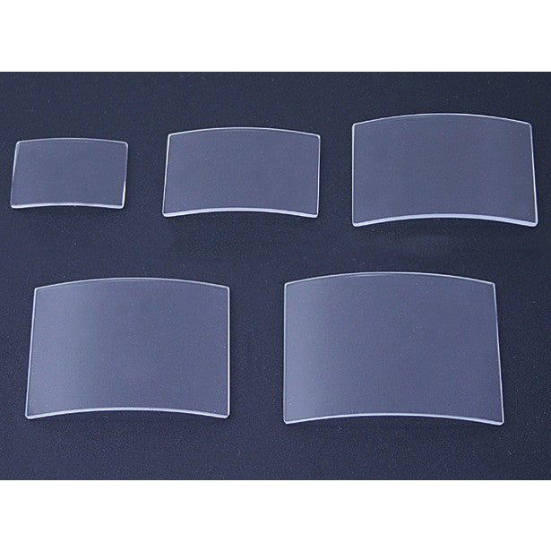 Blank Curved Rectangle and Flat Back Magnifying Crystals Assortment ...
