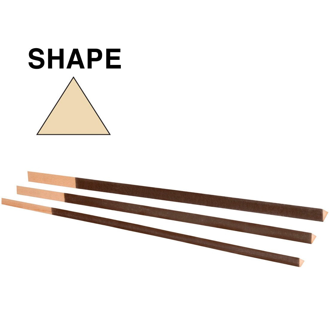 Emery Buff Sticks, Triangular, (290 x 8mm) – Time Connection II, Inc