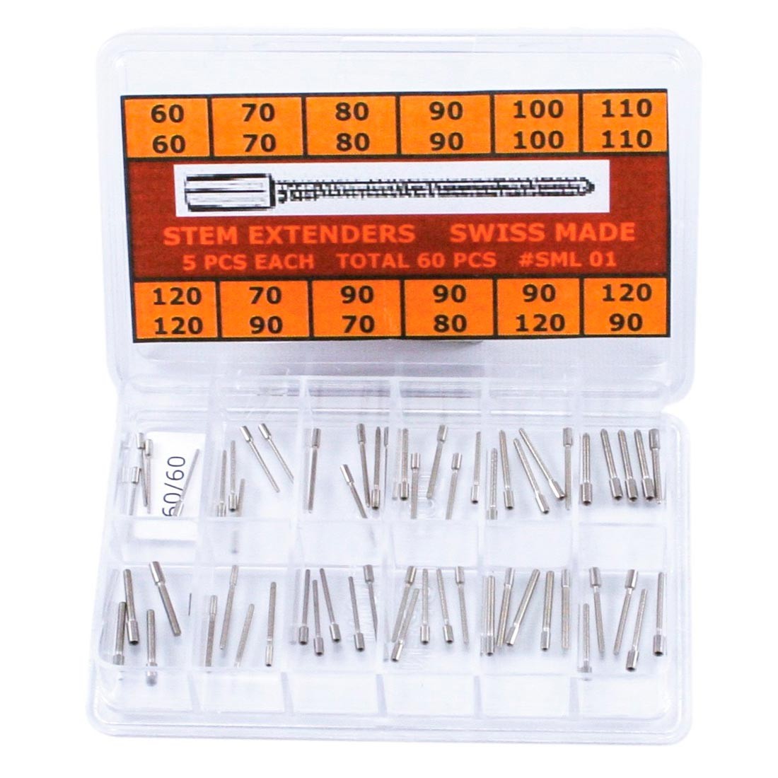 Swiss Made Stem Extenders Assortment (60 Pieces) – Time Connection II, Inc