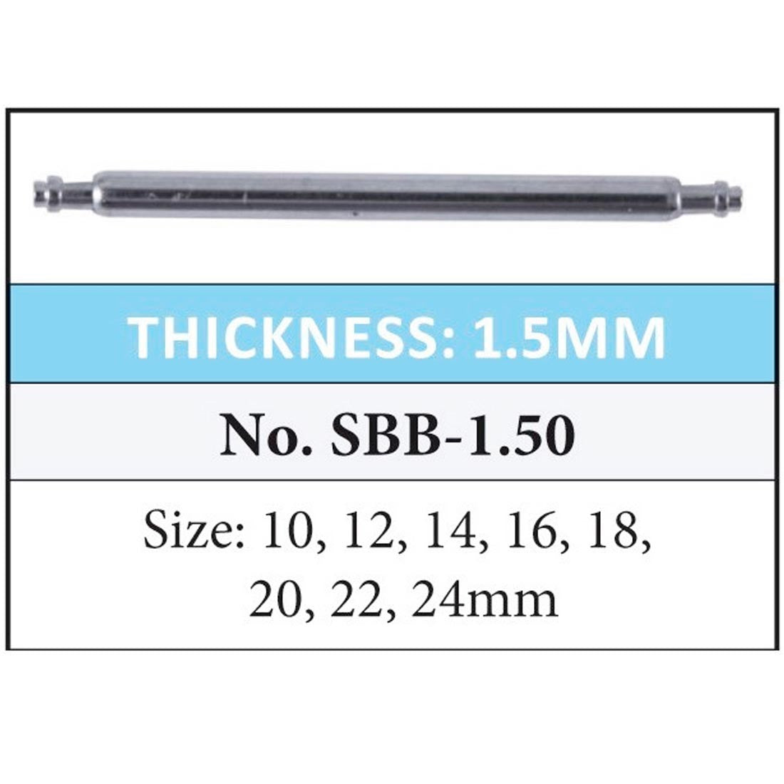 1.50mm Short Tip Buckle Pins in Stainless Steel – Time Connection II, Inc