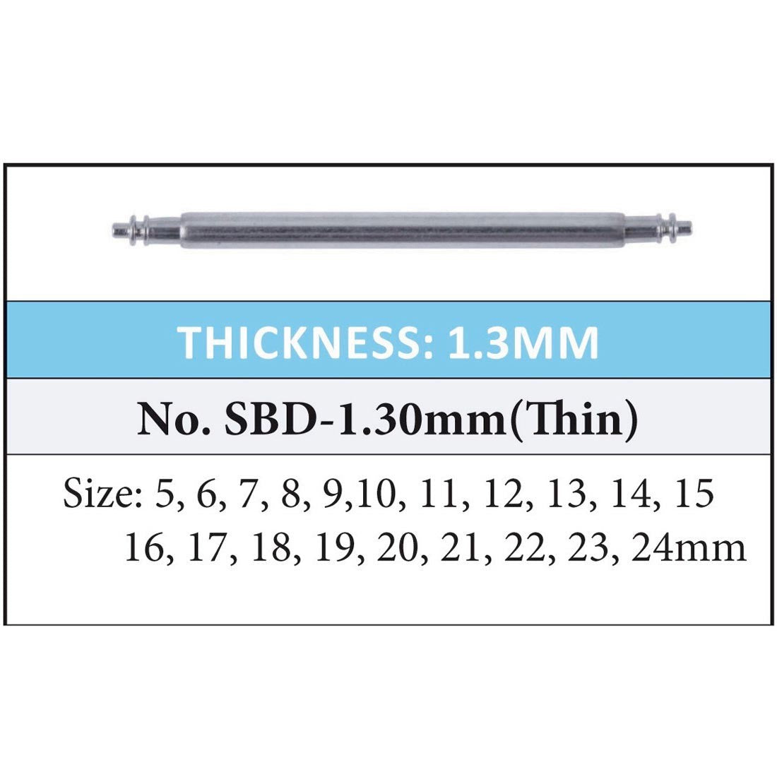1.30mm Thickess Stainless Steel Double Flange Spring Bars – Time ...