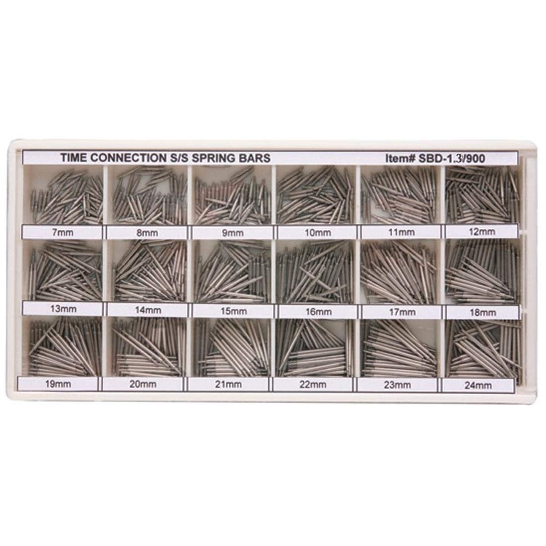 1.30mm, Double Flange Spring Bars Set 900 pcs (7~24mm) – Time ...