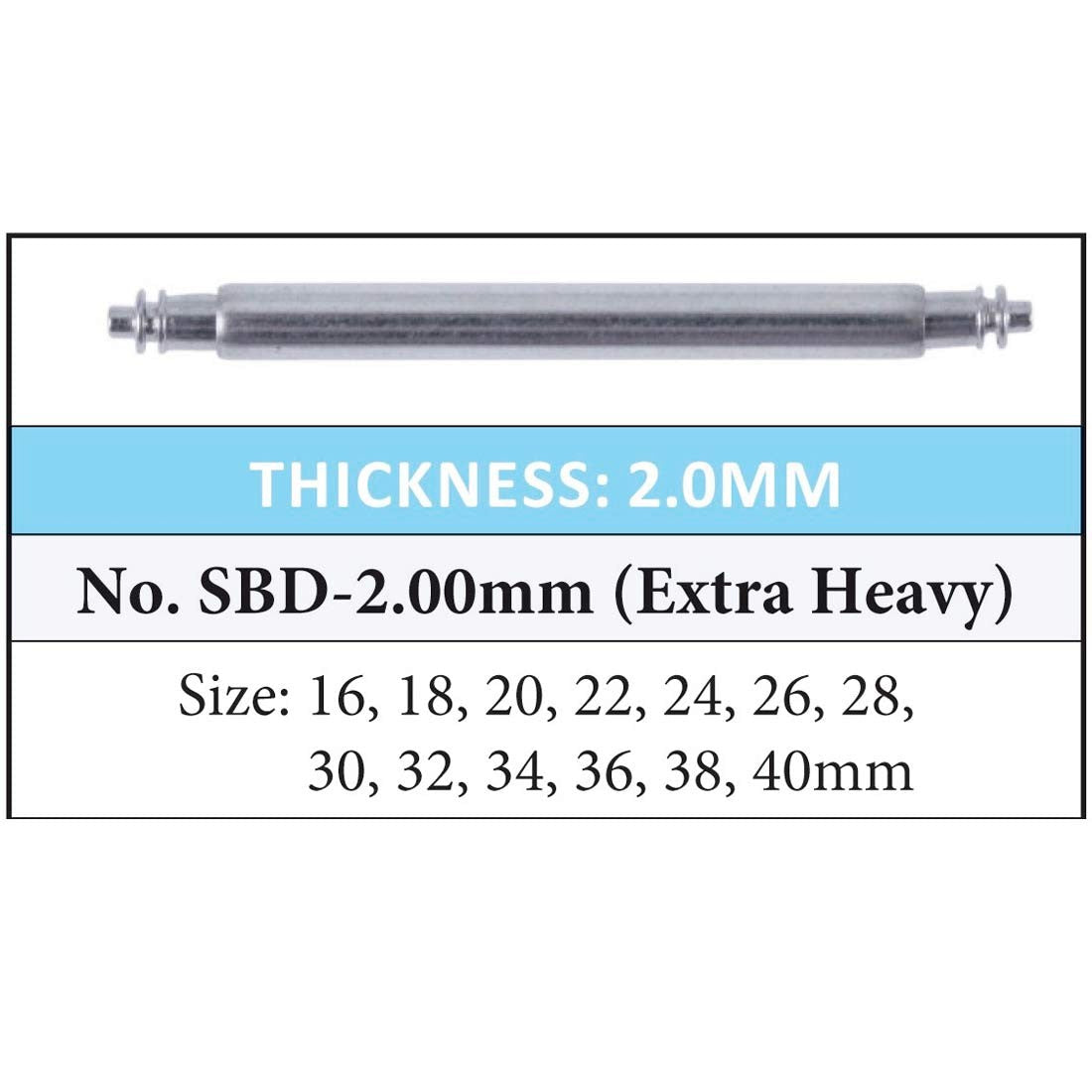 2.0mm Thickness Stainless Steel Double Flange Spring Bars – Time ...