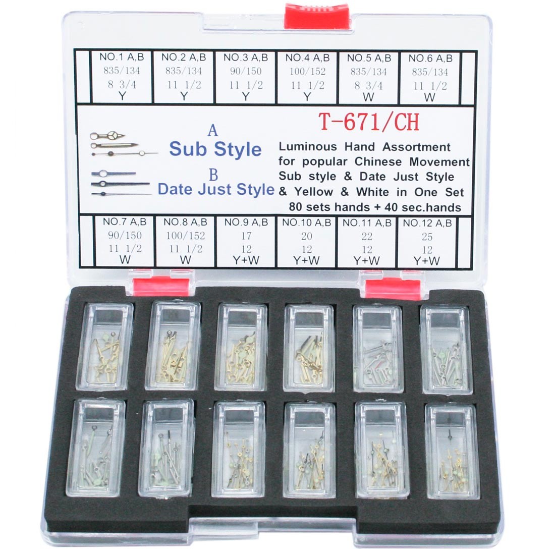 Luminous Hands for mechnical & Chinese Movements – Time Connection II, Inc