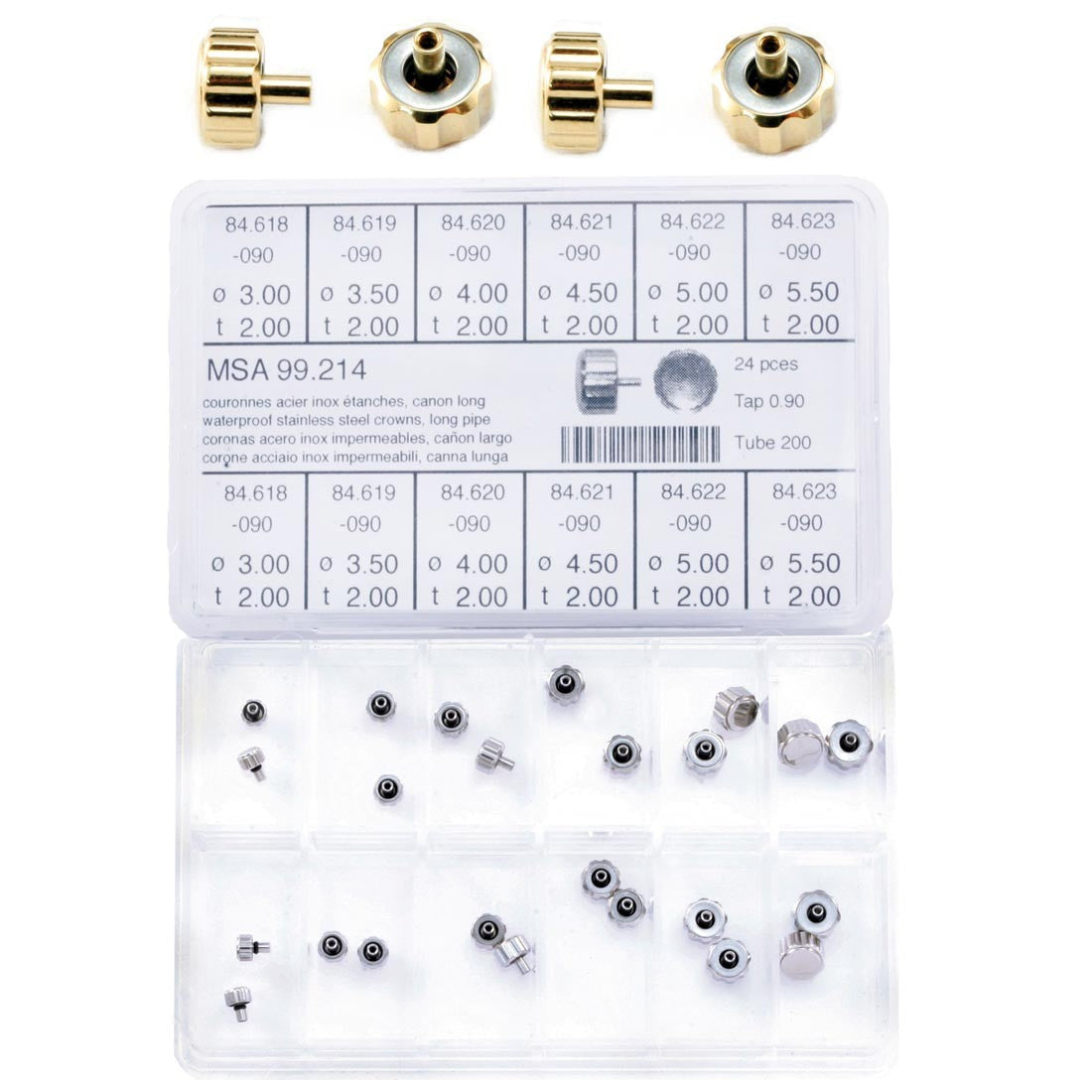 CR-WS150, Gold Plated 2mm Post Waterproof Crowns (Swiss Made) – Time ...
