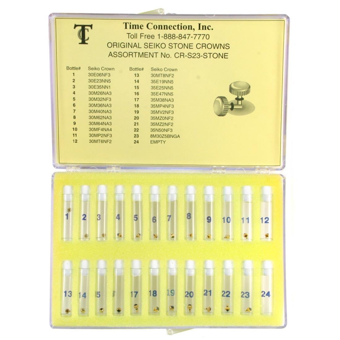 Original Seiko Stone Crowns Assortment (Set of 23 Pieces) – Time ...