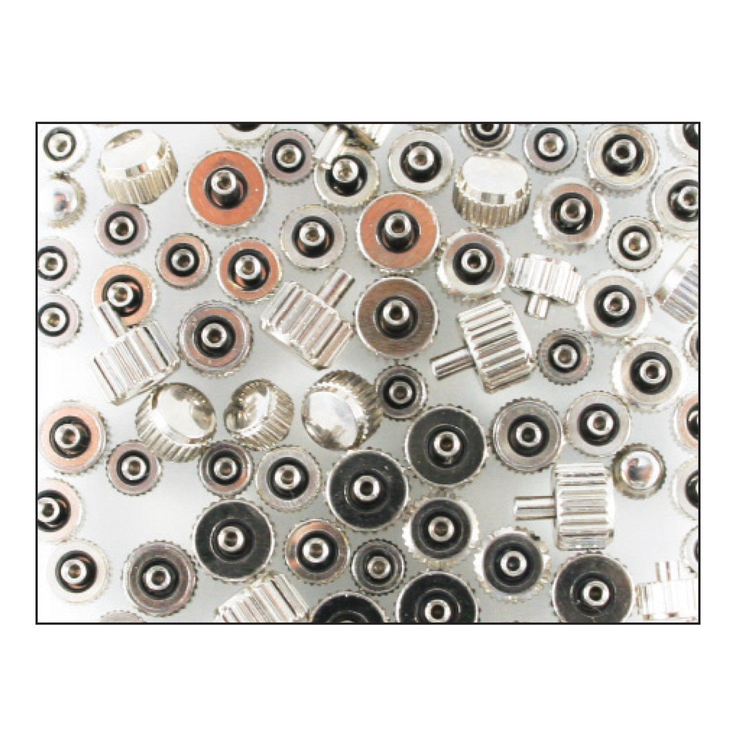 CR-WP100W, Chrome Waterproof Crowns (Total of 100 Pieces) – Time ...