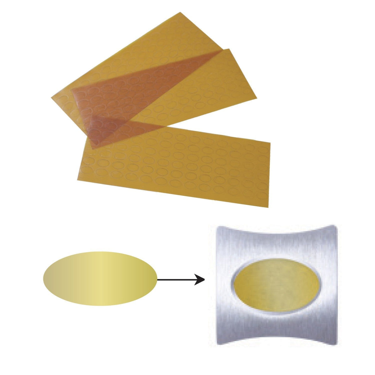 Amber Polyimide Protection Polishing Dots / Film Sheets for Cartier Wa ...