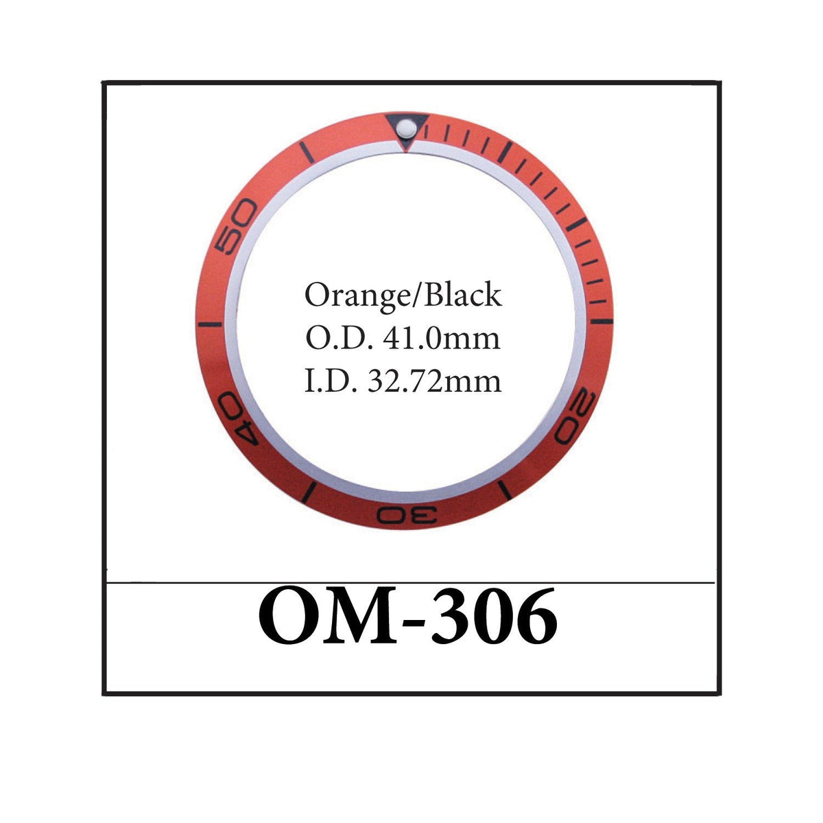 Replacement OMEGA Planet Ocean Bezel Insert Orange/Black (40.9 x 32.7m ...