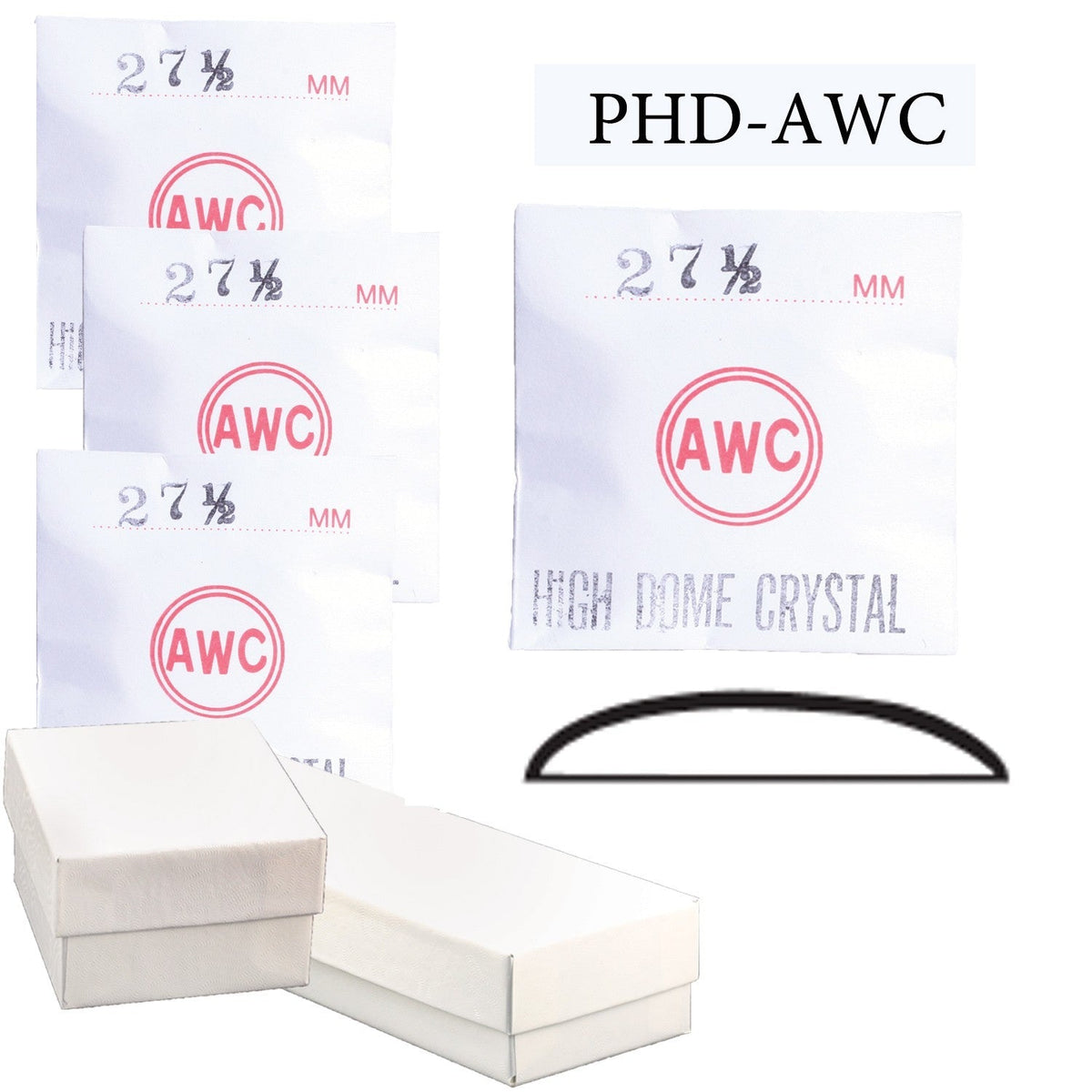 PHD-AWC: Plastic High Dome Crystals Assortment (8 to 32 by full & 1/2 ...