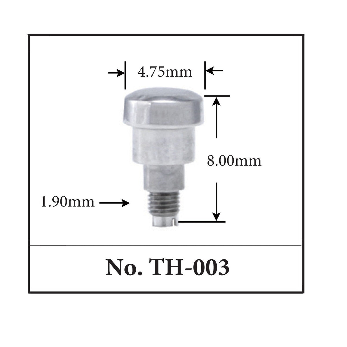 TH-003, Generic Pusher for TAG. (4.75mm x 8.00mm x 1.90mm) – Time ...