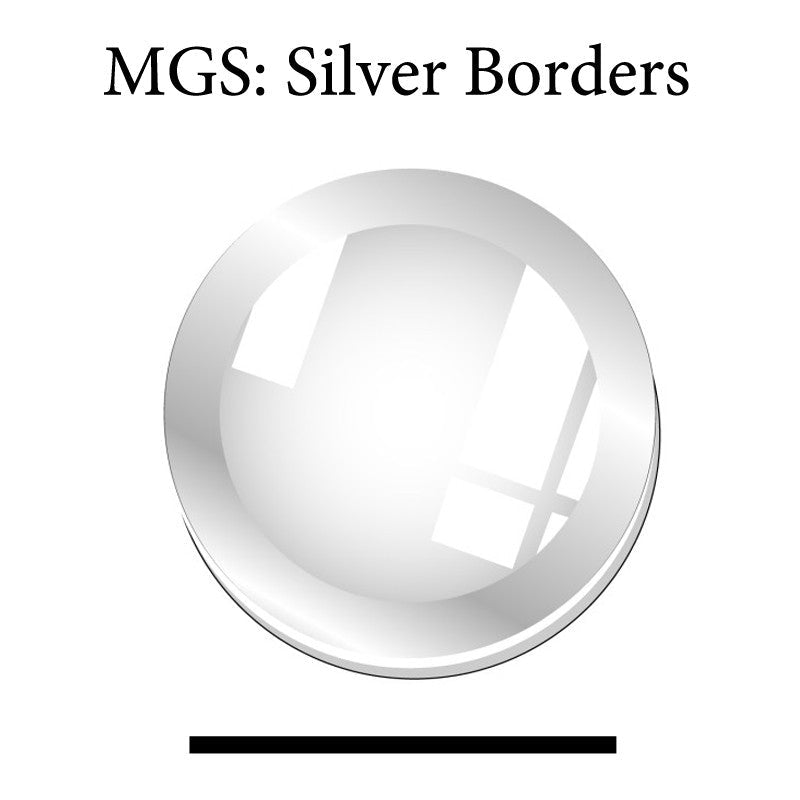 MGS: Silver Border Round Flat Mineral Glass Watch Crystals, 1.0mm Thic ...