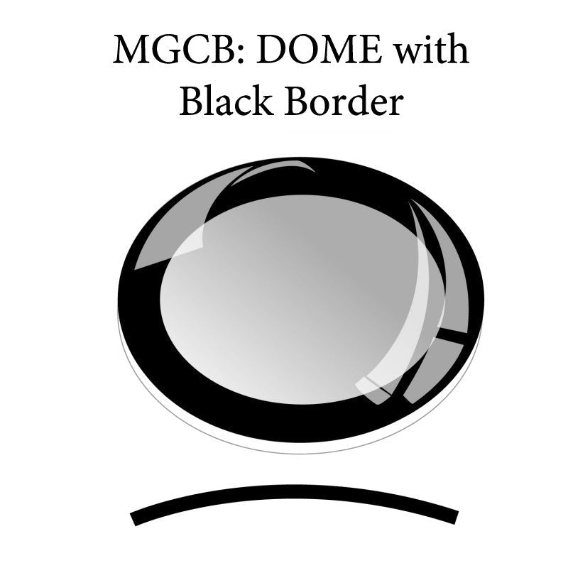 MGCB: Dome with Black Border Mineral Glass Watch Crystals, 1.0mm Thick ...