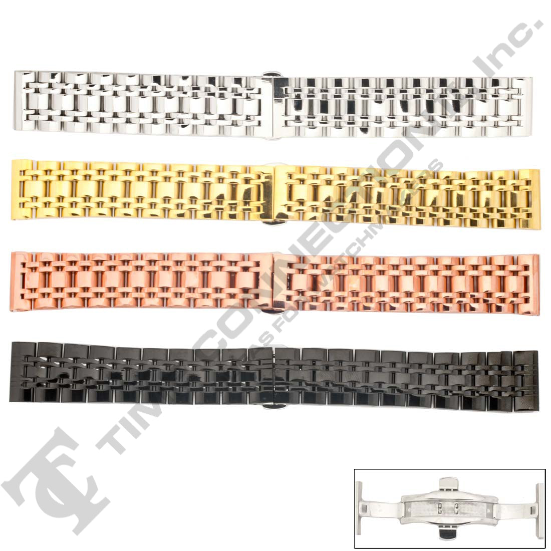 8002 Series Solid Stainless Steel Metal Bands (Straight Ends) – Time ...