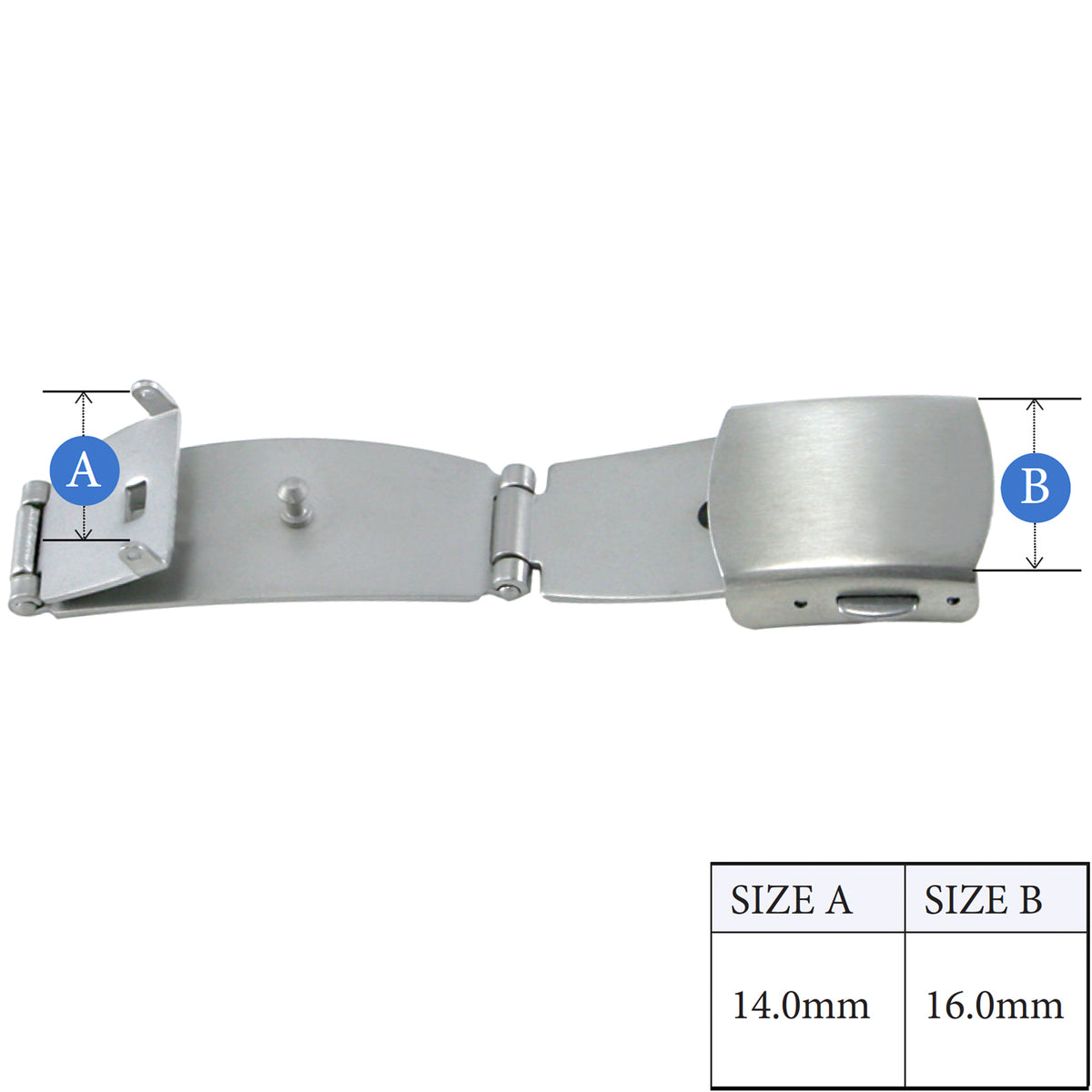 Double Fold Stainless Steel Buckle with 2 Push Buttons – Time ...