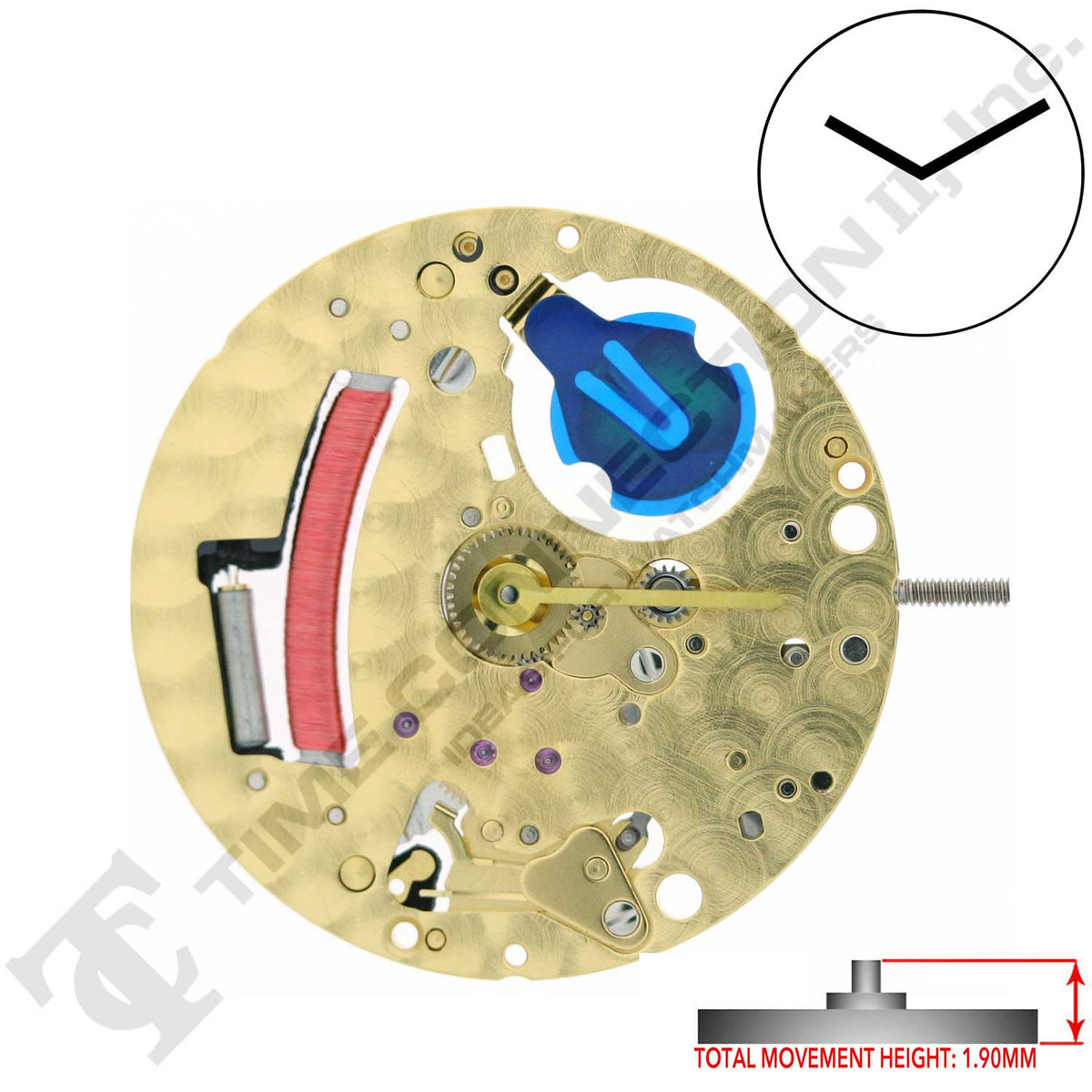 ETA 210.001 2 Hands Swiss Made Quartz Movement Ht. 1.90MM – Time ...