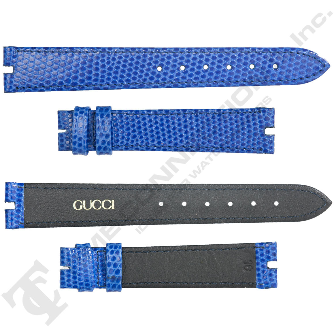 Blue Lizard Grain Leather Strap for Gucci Watches (16mm x 14mm) – Time ...