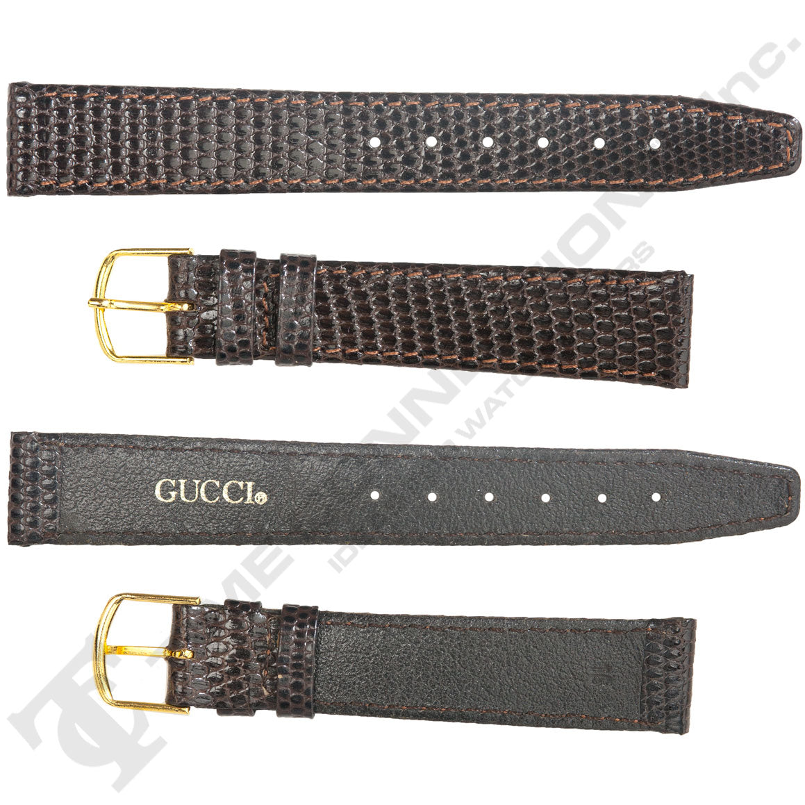 Brown Lizard Grain Leather Strap for Gucci Watches (16mm x 14mm) – Time ...