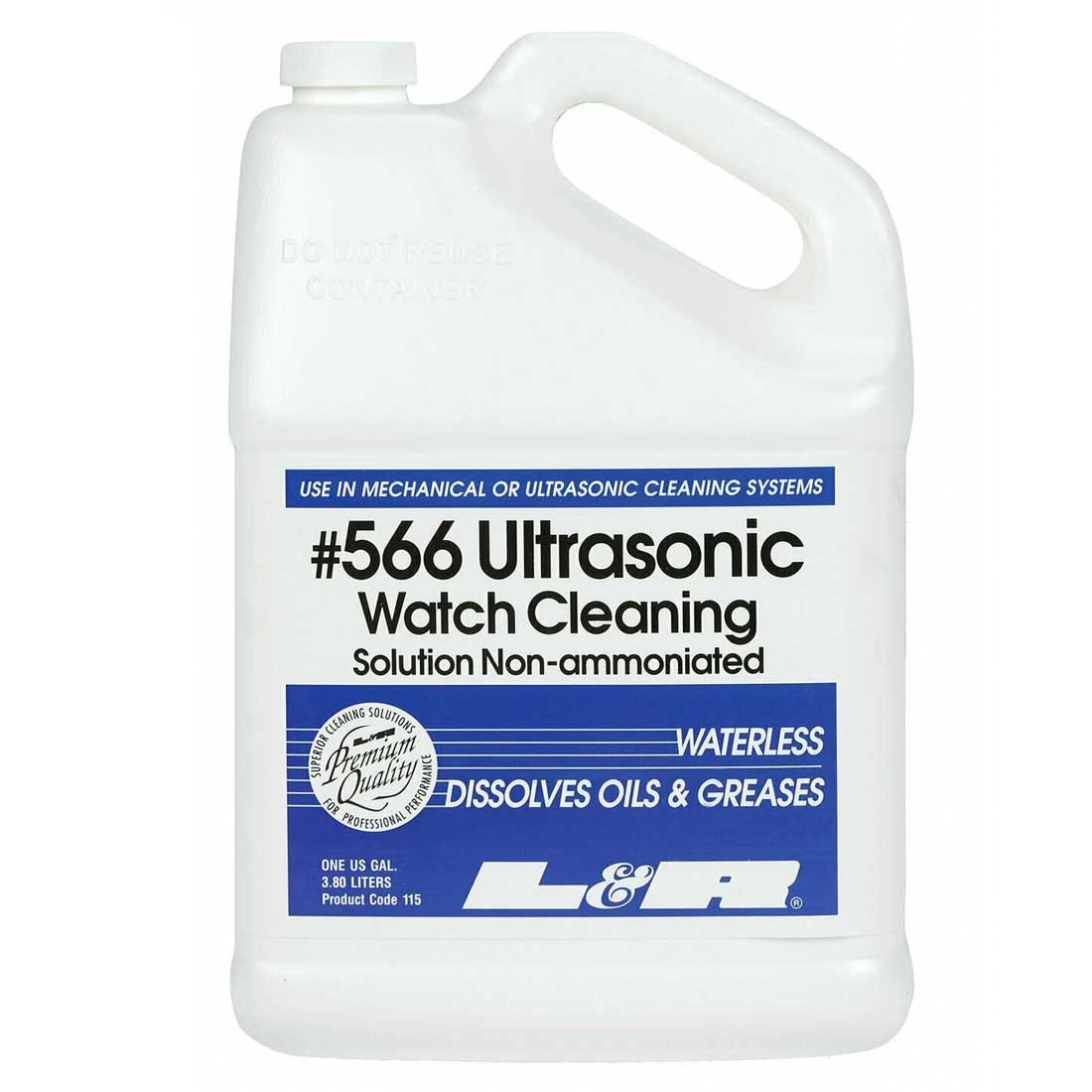 L&R No.566 Ultrasonic Non-Ammoniated Watch Cleaning Solution - 1 Gallo ...